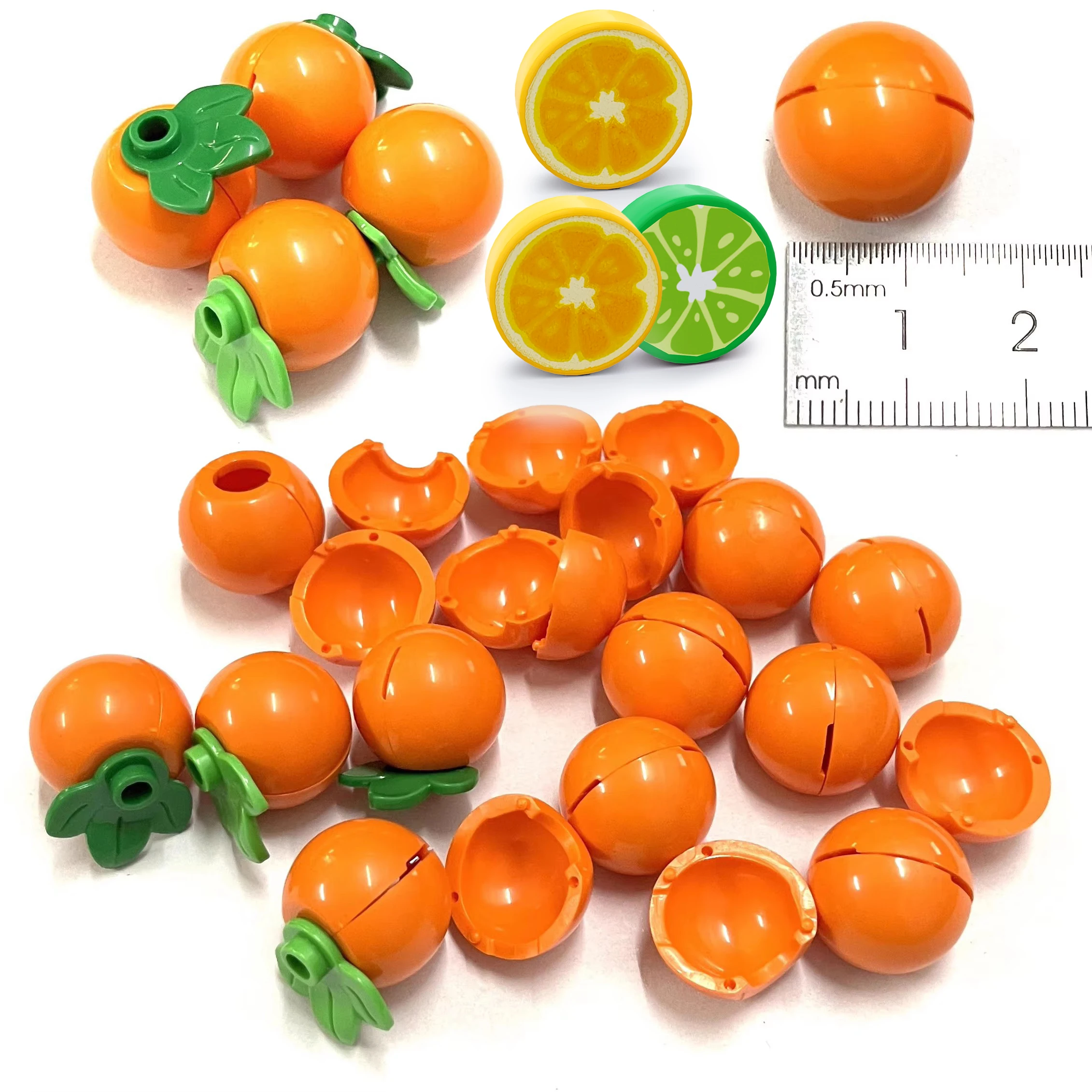 MOC Orange Building Blocks Fruit Food Tngerine Accessories Bricks Toys ...