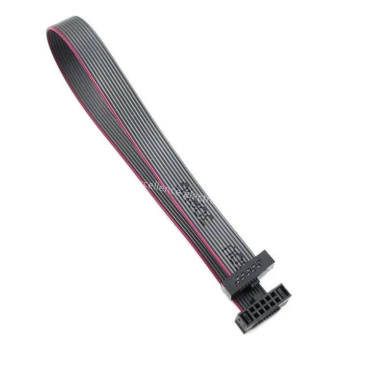 10pcs 15Cm 10-Pin 1.27mm Pitch IDC Socket Extension Flat Ribbon Cable ...