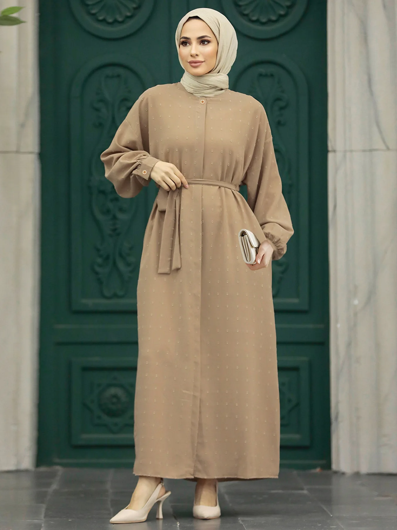 Elegant-Women-Muslim-Dress-Turkey-Abaya-Dubai-Robe-Spring-Long-Sleeve ...