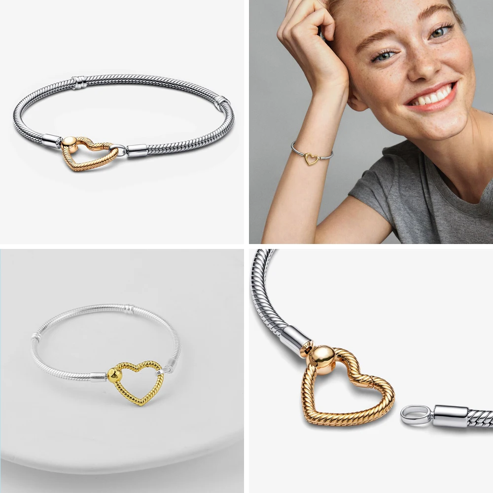 Pandora-925-pulseira-de-prata-para-mulheres-bloqueio-do-cora-o-corrente ...