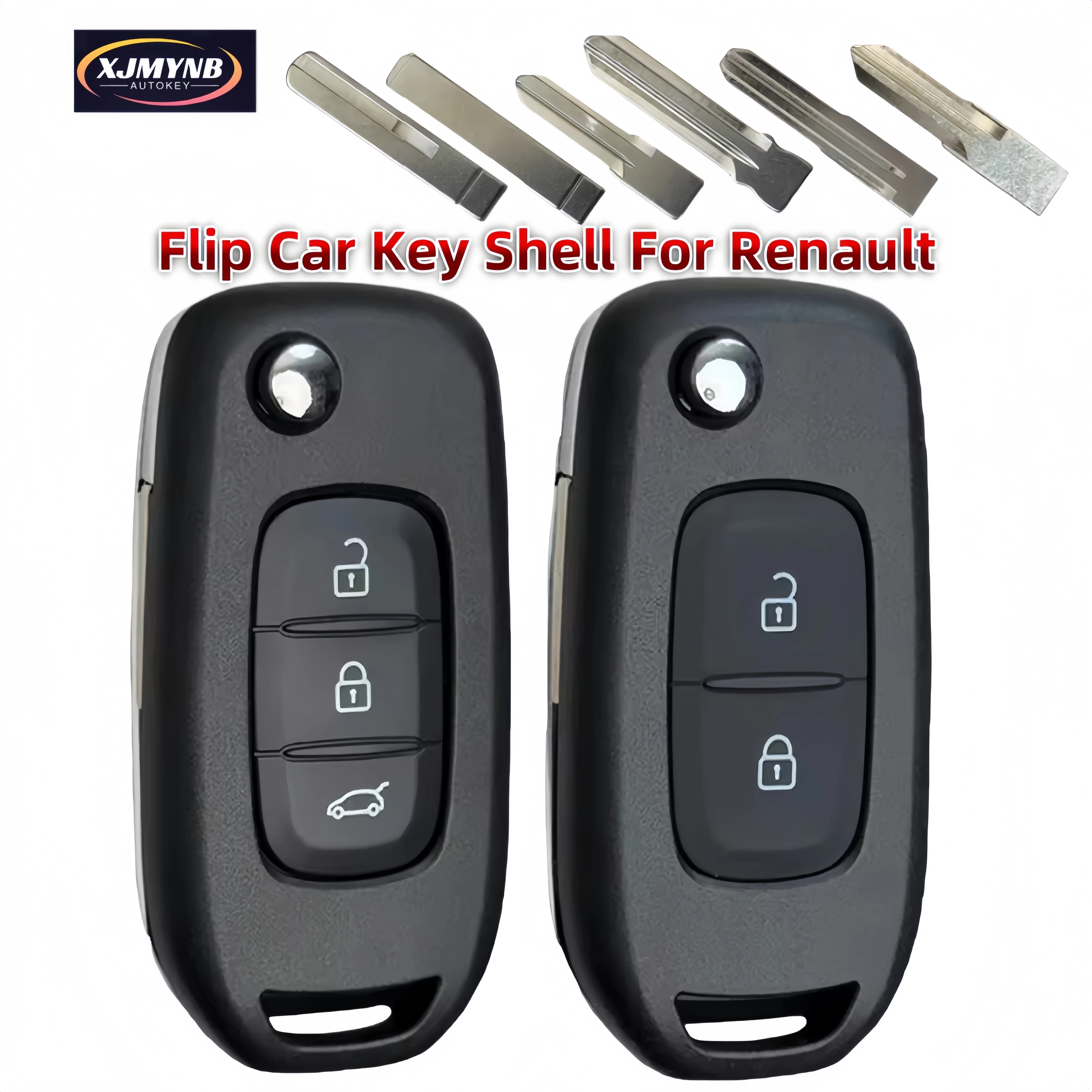 XJMYNB Flip Car Key Shell Case Cover For Renault Megane3 Logan2 Kadjar ...