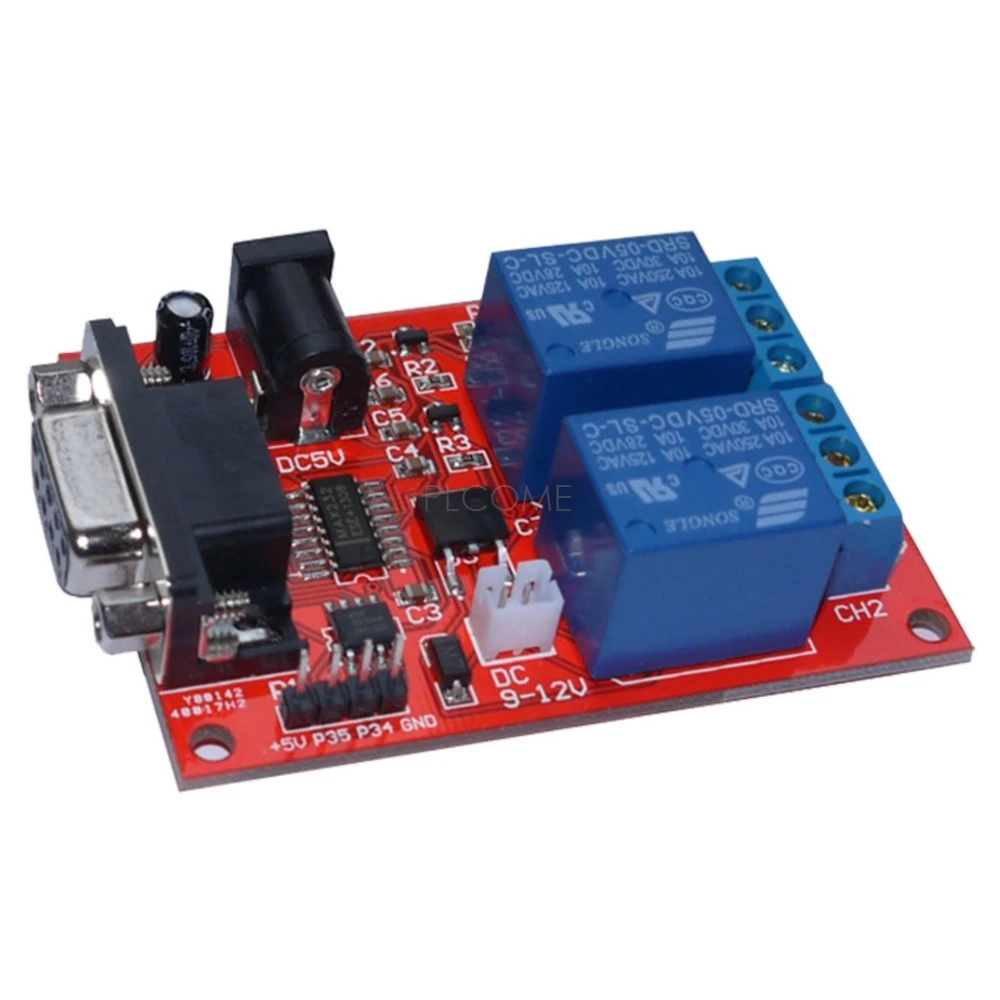 2-Channels-Relay-Module-RS232-Serial-Port-Control-Microcontroller ...
