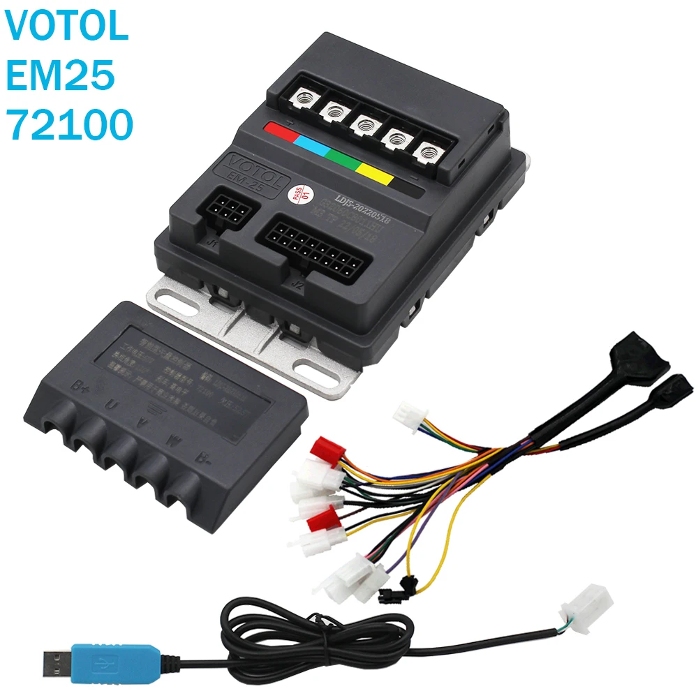 EM25 VOTOL Programmable 48V/60V72V 35A72100 Sine Wave Controller Suitable for electric scooter ...