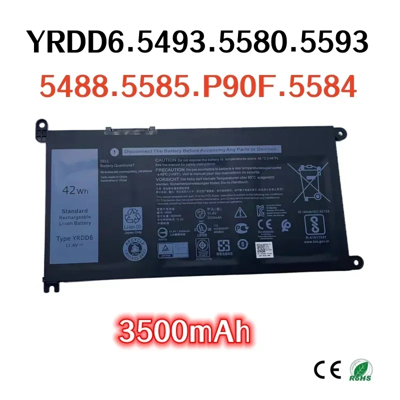 100-Original-3500mAh-for-DELL-YRDD6-3400-3501-3493-3582-5480-5482-5485 ...