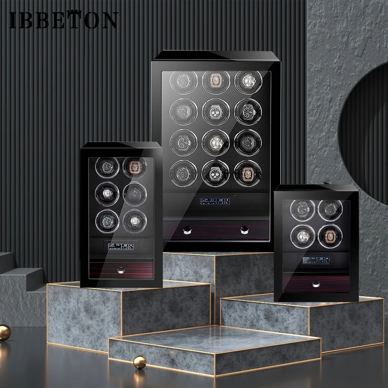 IBBETON Luxury Watch Winder Automatic Watches Safe Box With Mabuchi ...