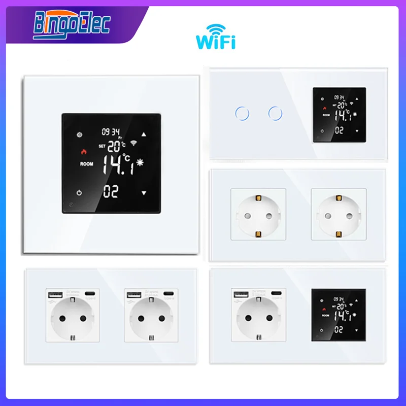 Smart-Temperature-Controller-with-Light-Switch-Wall-Socket-Touch-WiFi ...