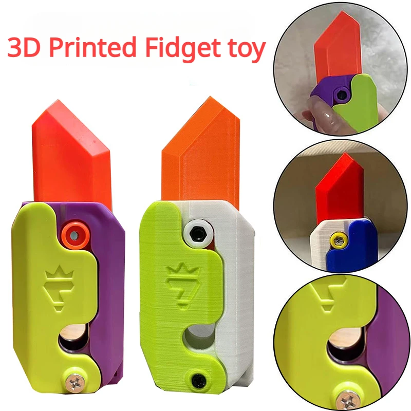 New-3D-Printed-Fidget-toy-Carrot-Gravity-Knife-Toy-3D-Printing-Plastic ...