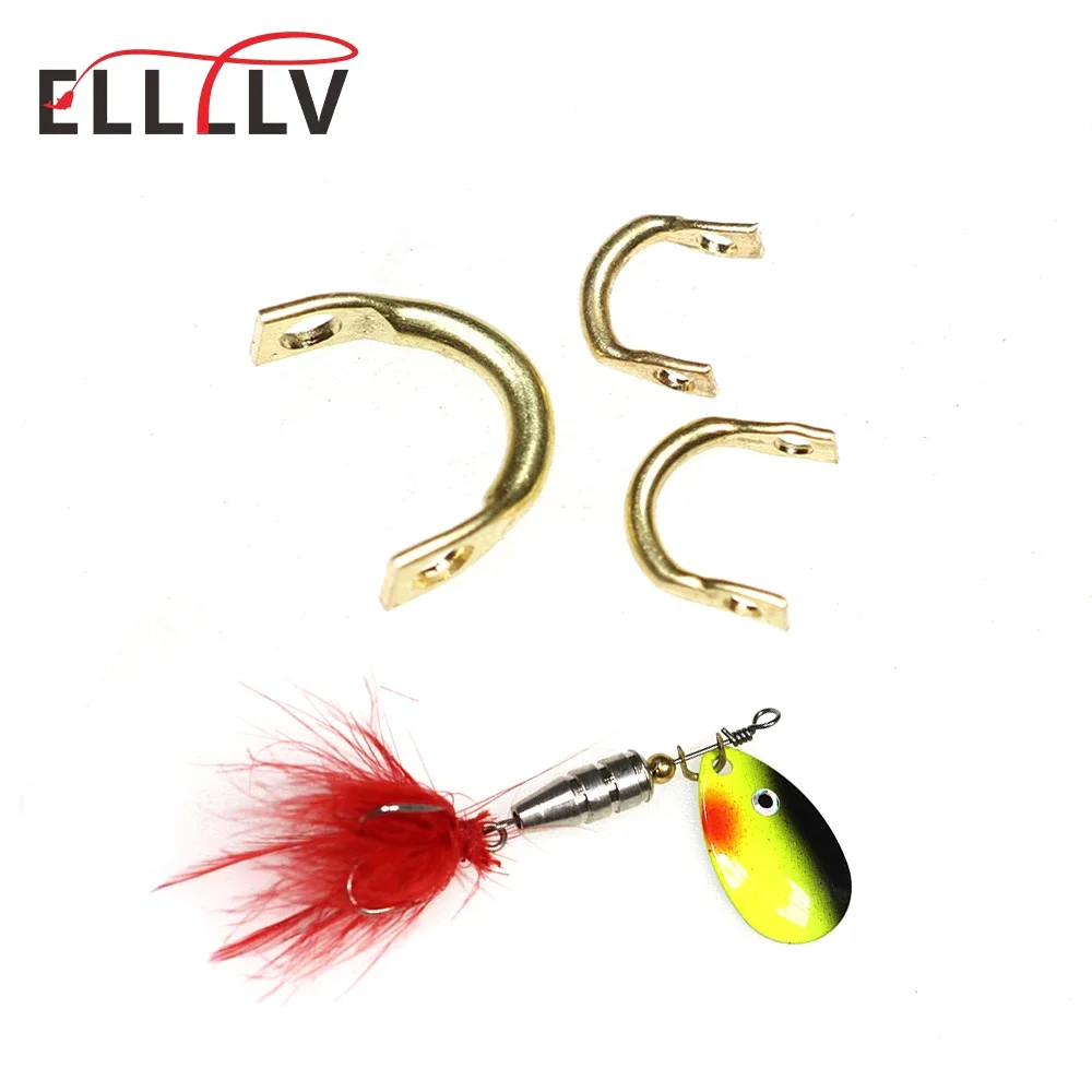 Elllv-50PCS-U-Shaped-Easy-Spin-Clevises-Spinner-DIY-Brass-Fishing-Lures ...