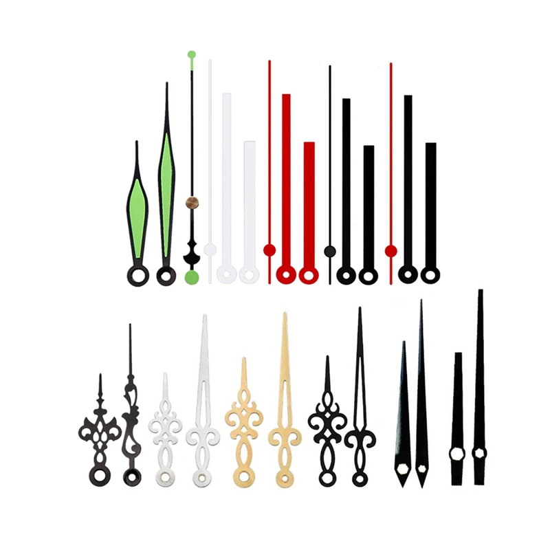 Metal-Wall-Clock-Hands-Gold-Home-Decor-Hour-Hand-Minute-Hand-Second ...