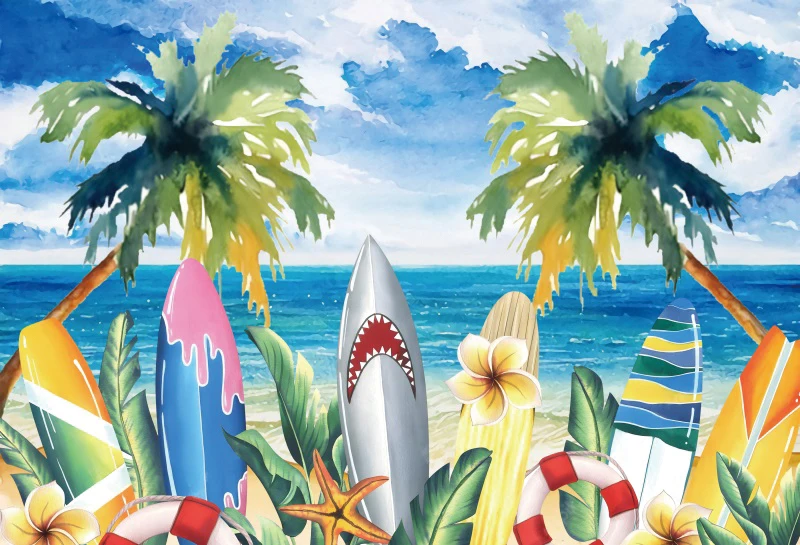 Surfboard Wallpaper Border