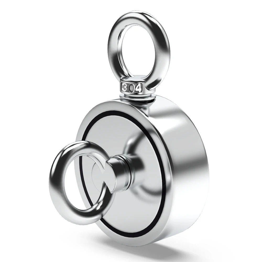 Aimant-de-p-che-double-face-en-n-odyme-N52-double-anneau-crochet-de ...