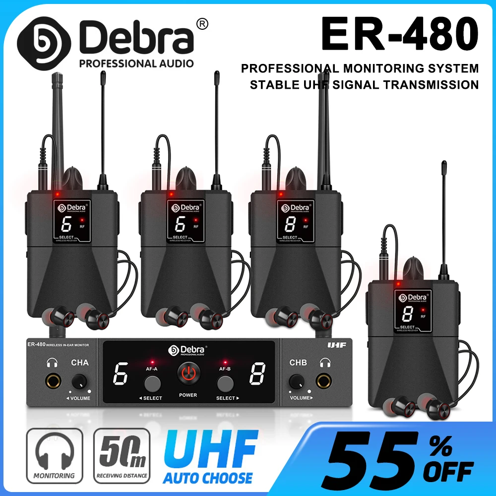 Debra-Professional-Wireless-In-Ear-Monitor-System-freq-ncia-UHF-500 ...