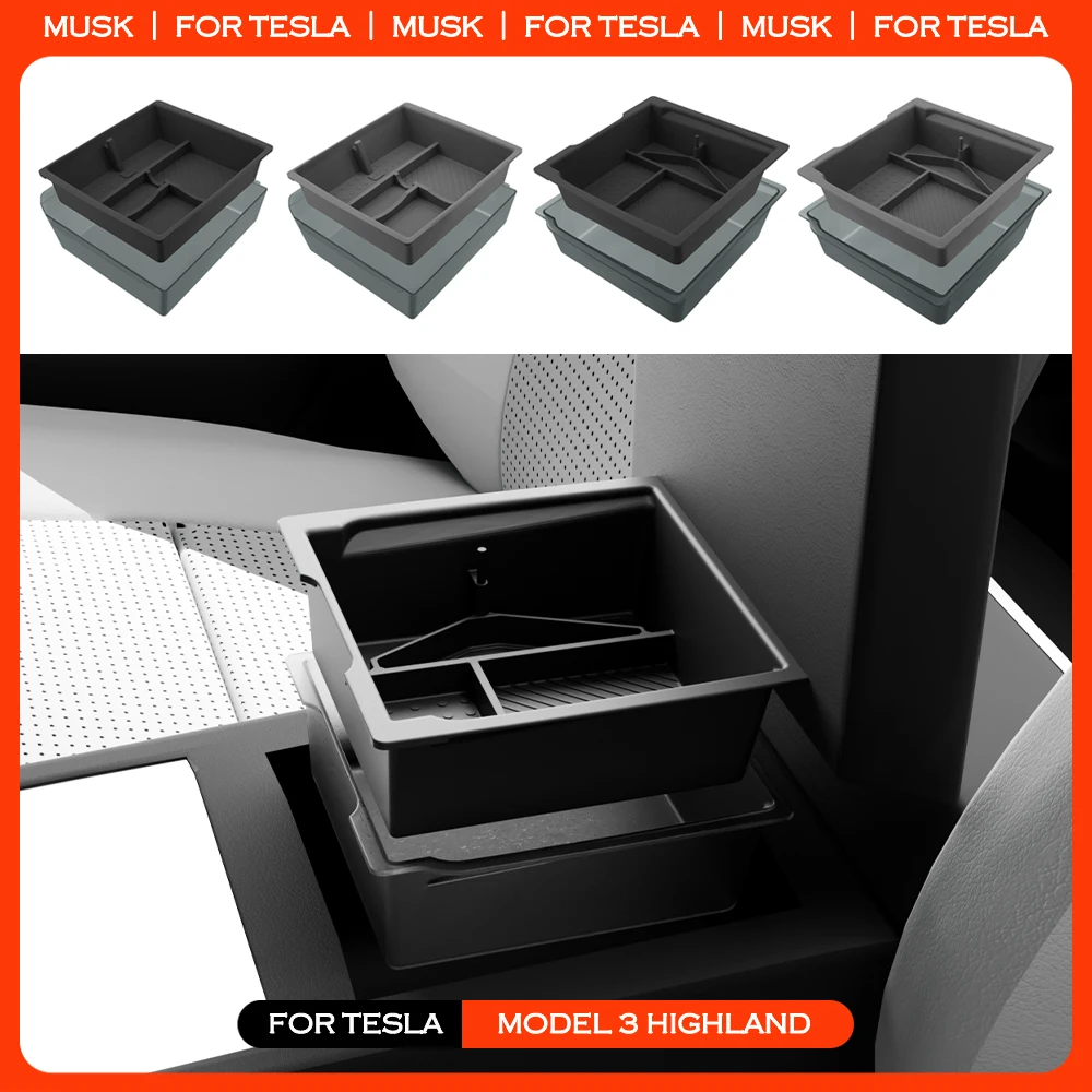 Armrest-Hidden-Storage-Box-For-Tesla-Model-3-Highland-2024-Center ...