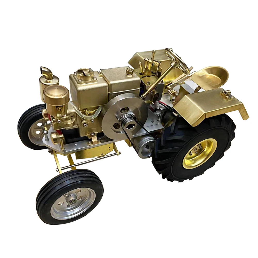 Brass Steam Engine Model Four-wheel Engine Model Power Group Creative ...