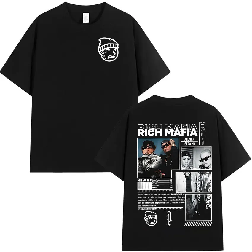 Rapper POCH MAFIA ALEMAN GERA MX Tour 2025 Graphic TShirt Men's Hip Hop ...
