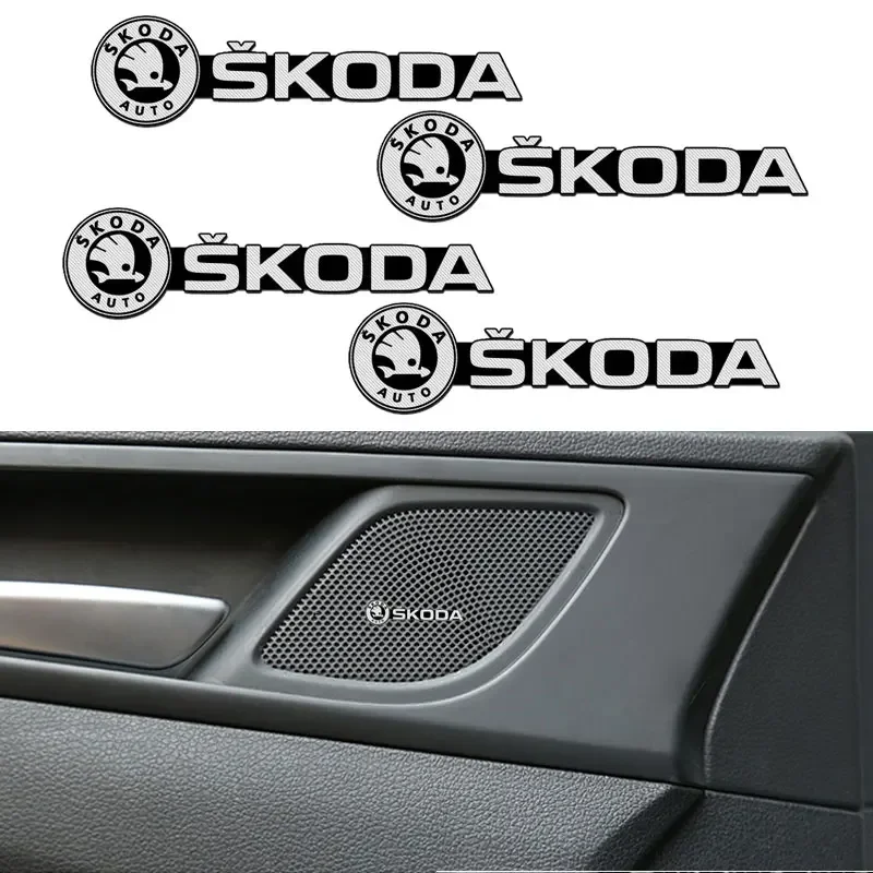 Stereo-sticker-car-audio-decoration-badge-For-Skoda-Octavia-MK2-MK3-2-3 ...