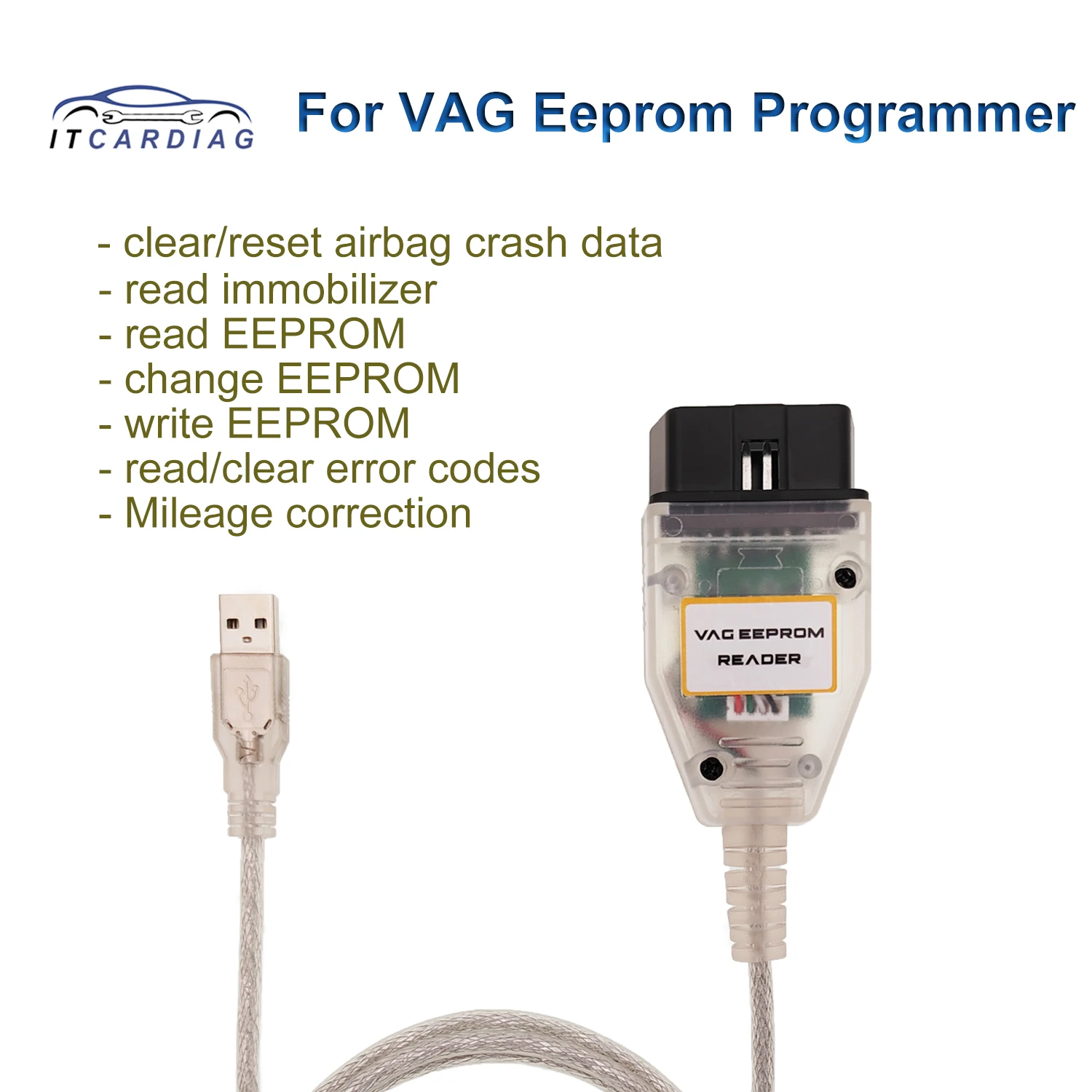 소프트웨어 크랙 Itcardiag Vag Eeprom 프로그래머 리더용 1 20 읽기 변경 쓰기 Eeprom 오류 코드