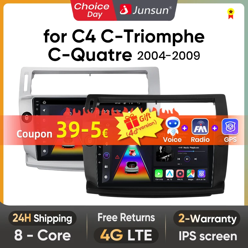 Junsun-V1-Plus-autoradio-For-Citroen-C4-C-Triomphe-C-Quatre-2004-2009 ...