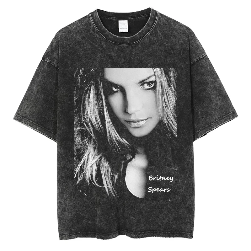 Singers-Britney-Spears-Graphic-T-shirt-Music-Cover-Print-Tees-Quality ...