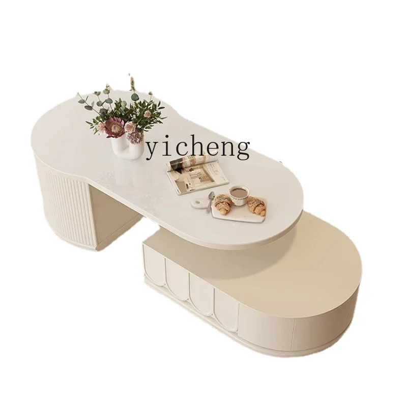 ZC-Tea-Table-Tea-Making-Integrated-Small-Apartment-Cream-Style-Living ...