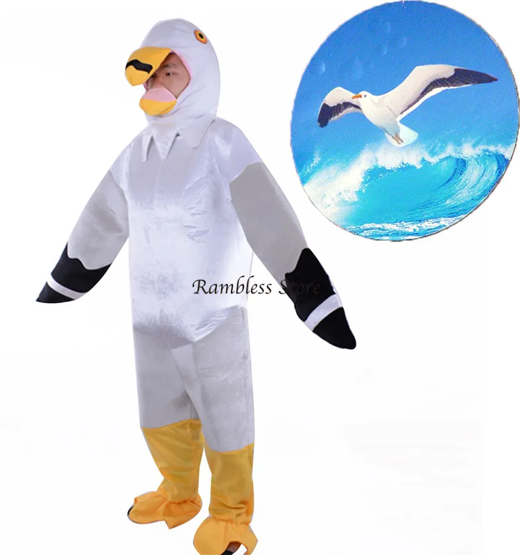 Children-Seagull-Cosplay-Jumpsuit-with-Beak-Halloween-Animals-Bird ...