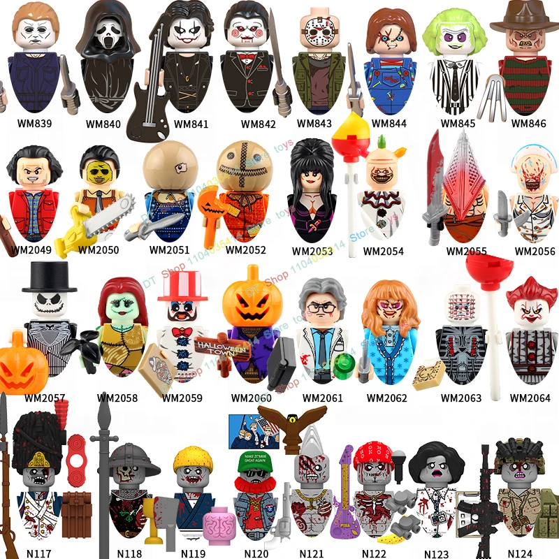 NEW-Halloween-Horror-Movies-Series-Clown-Building-Blocks-Figures ...