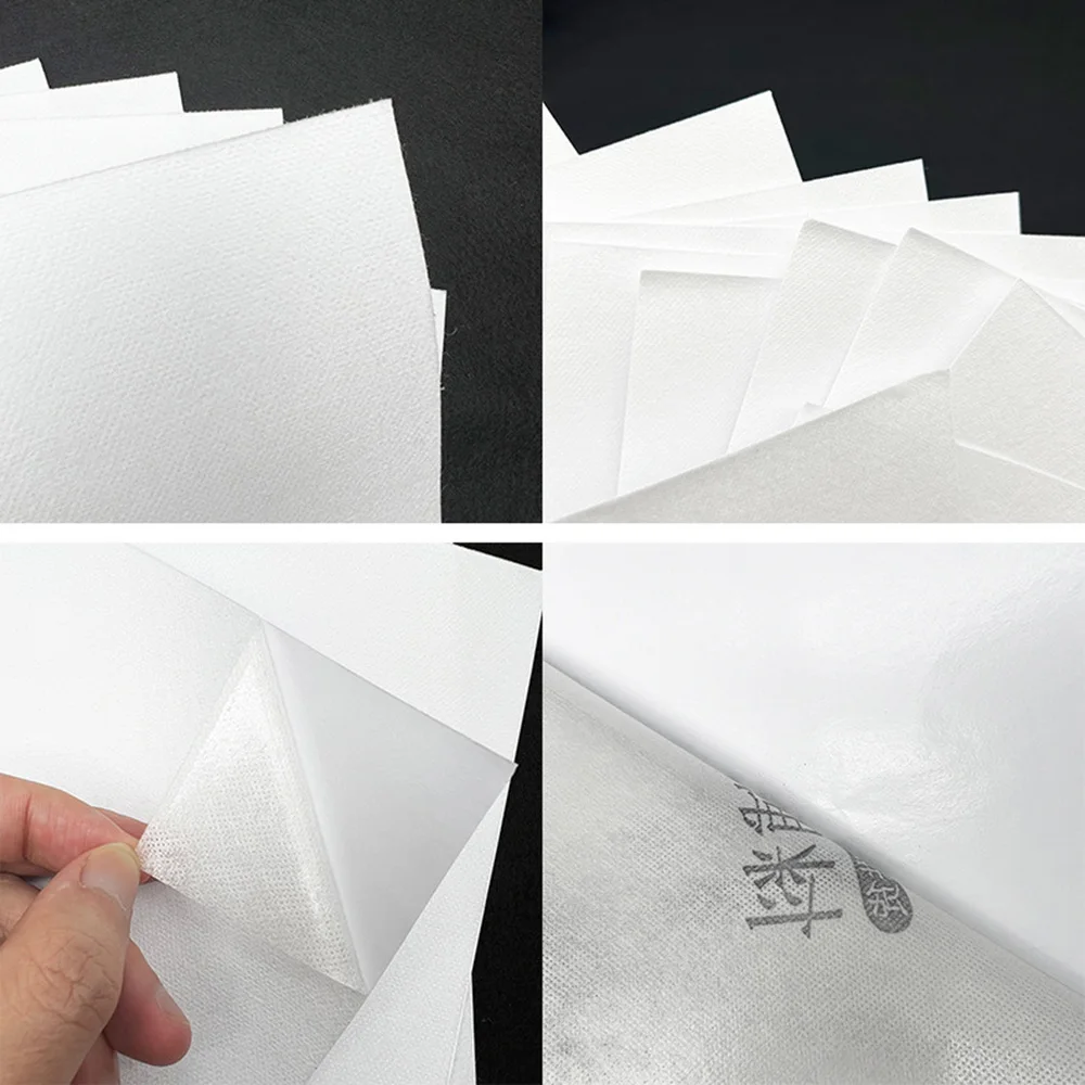 1PC A4 Water-soluble Non-woven Back Adhesive Lining Printable Lining ...