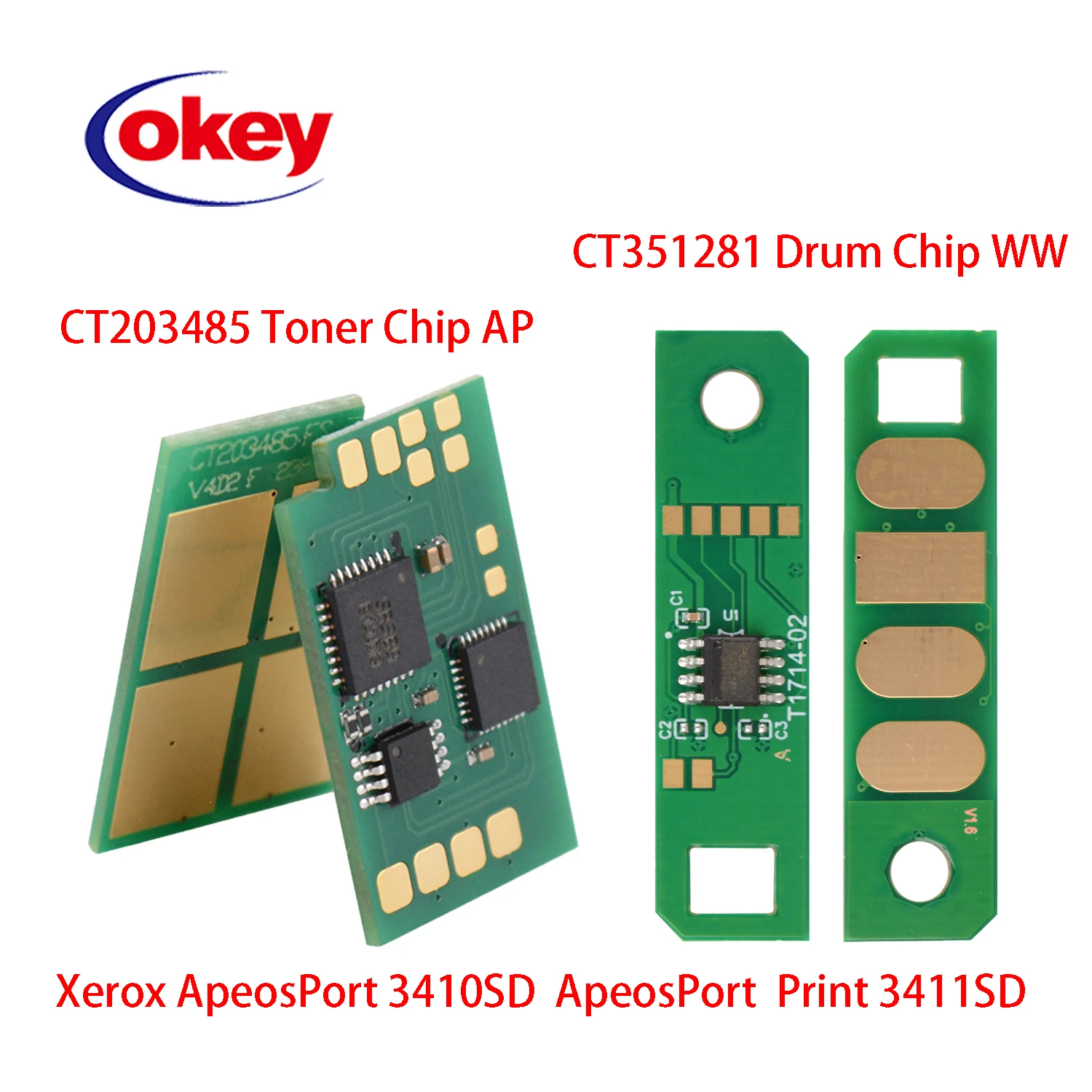 3410SD CT203485 Toner Cartridge Chip CT351281 Drum Unit Chip Compatible ...