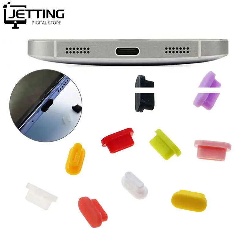 10pc-Type-C-Dust-Plug-USB-Charging-Port-Protector-Silicone-Cover-Type-C ...