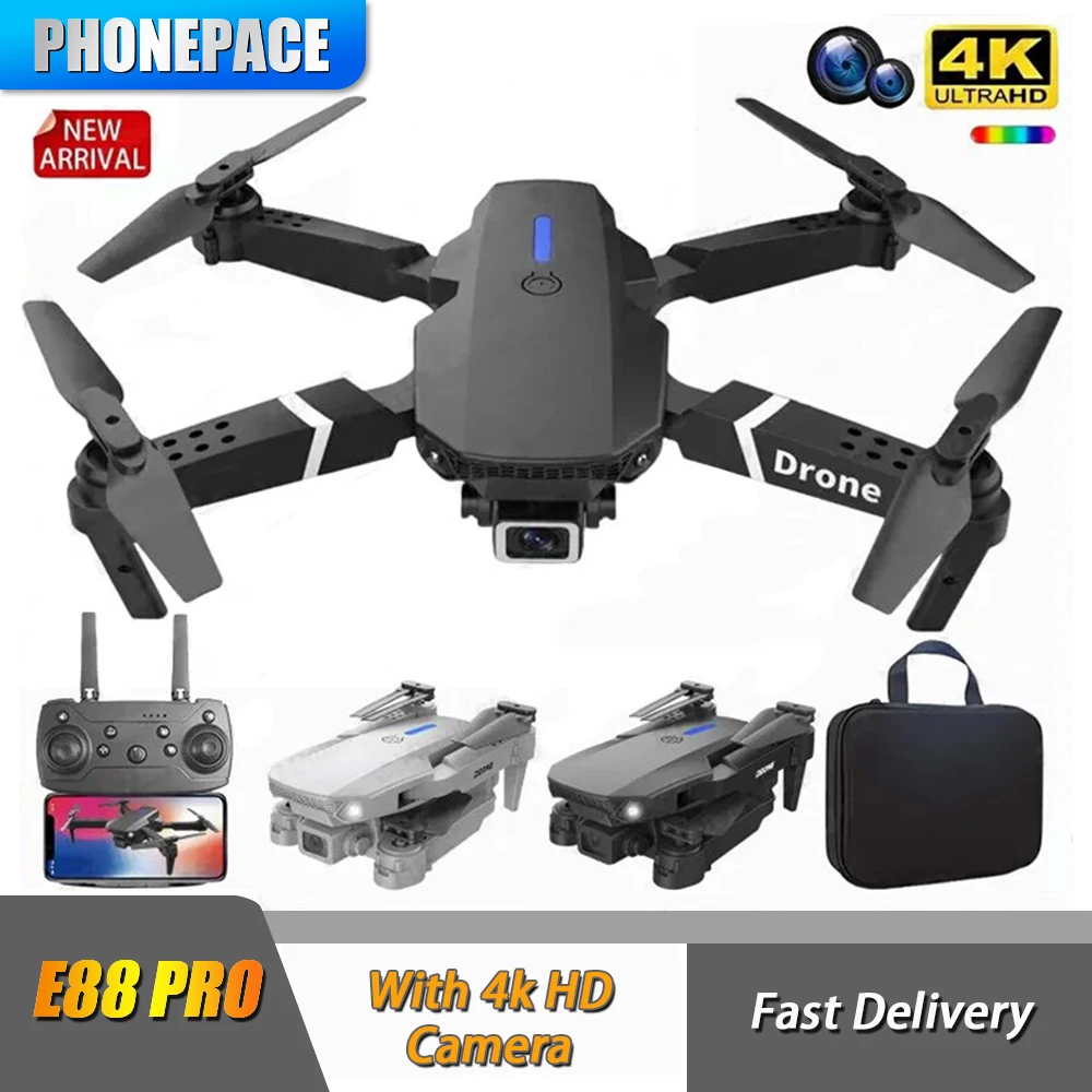 Phonepace-E88-Pro-WIFI-FPV-Drone-Wide-Angle-HD-4K-1080P-Camera-Height ...