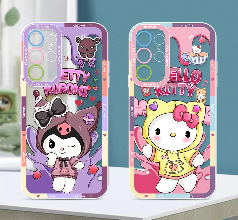 Linda-funda-de-tel-fono-transparente-Hello-Kitty-Kuromi-para-Samsung ...