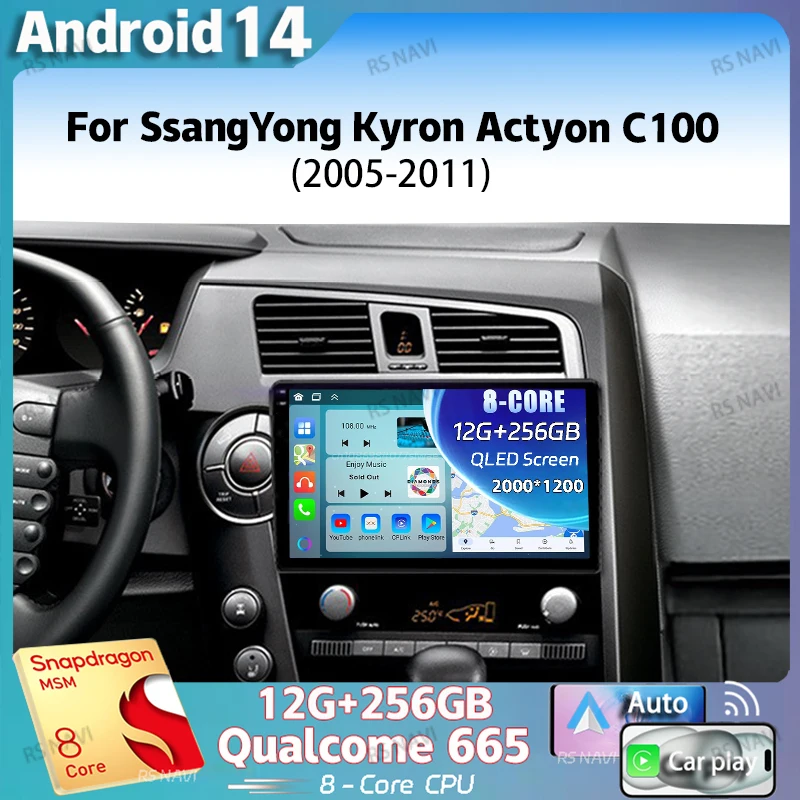 Android-14-For-SsangYong-Kyron-Actyon-C100-2005-2011-2K-QLED-Stereo-Car ...