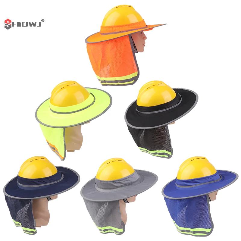 Hard-Hat-Sun-Neck-Shield-Summer-Helmet-Mesh-Sunshade-High-Visibility ...