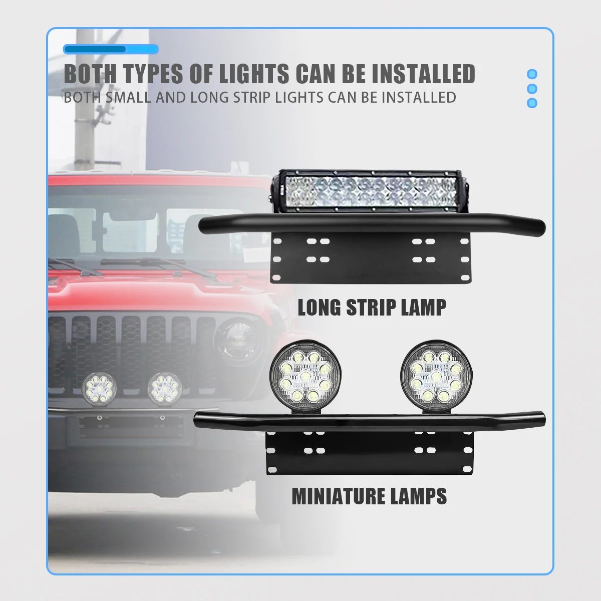 Black-Car-Bumper-Licence-Plate-Holder-Frame-Work-LED-Light-Bar-Fog-Lamp ...