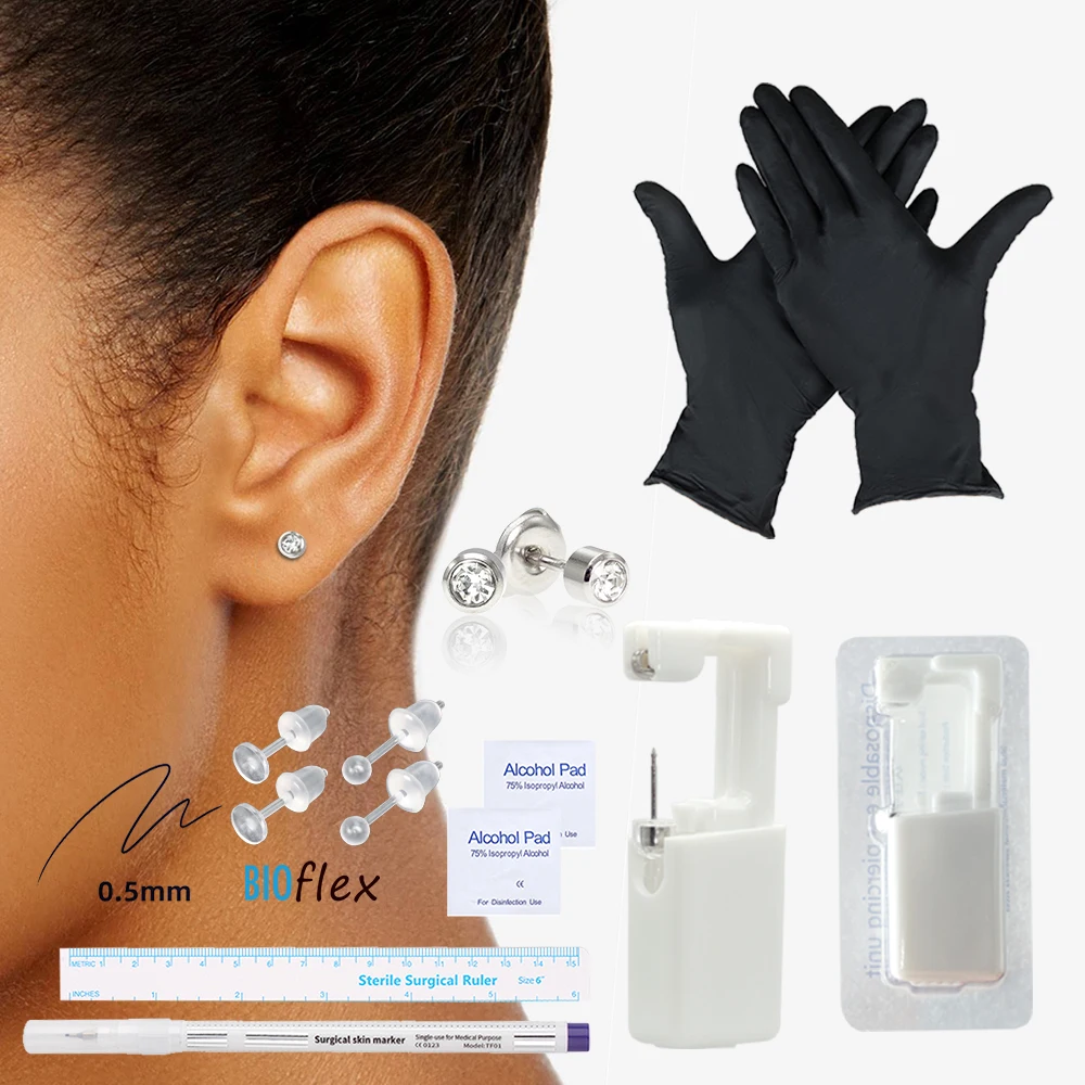 Disposable-Ear-Piercer-Kit-with-Earrings-Sterile-Self-Earlobe-Piercings ...