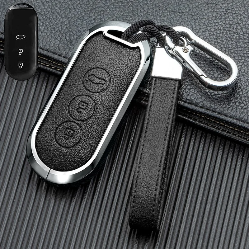 1pc-Zinc-Alloy-Leather-Car-Smart-Key-Case-Cover-for-Aito-M5-M7-2022-3 ...