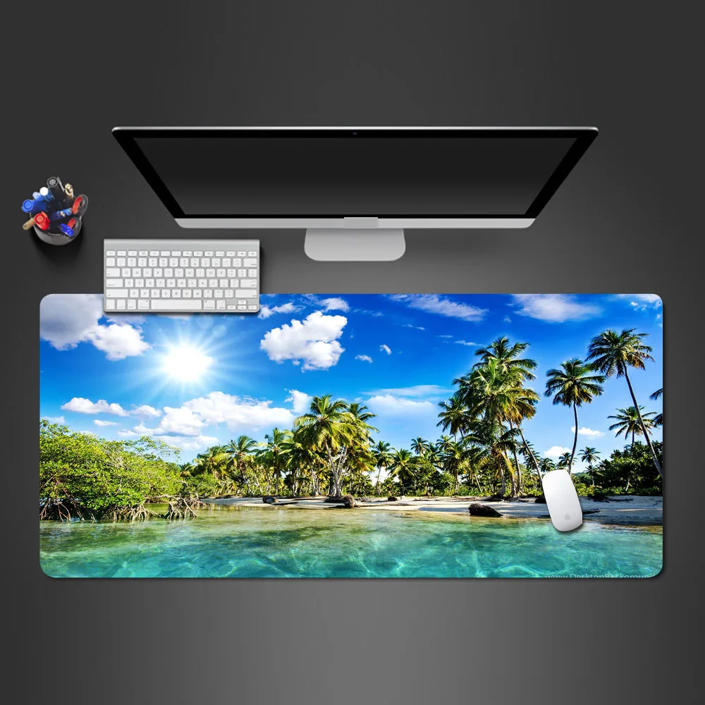 Nature-Mousepad-400X900-Large-Mouse-Pad-Cloud-Xxl-Blue-Mats-Gaming-Desk ...