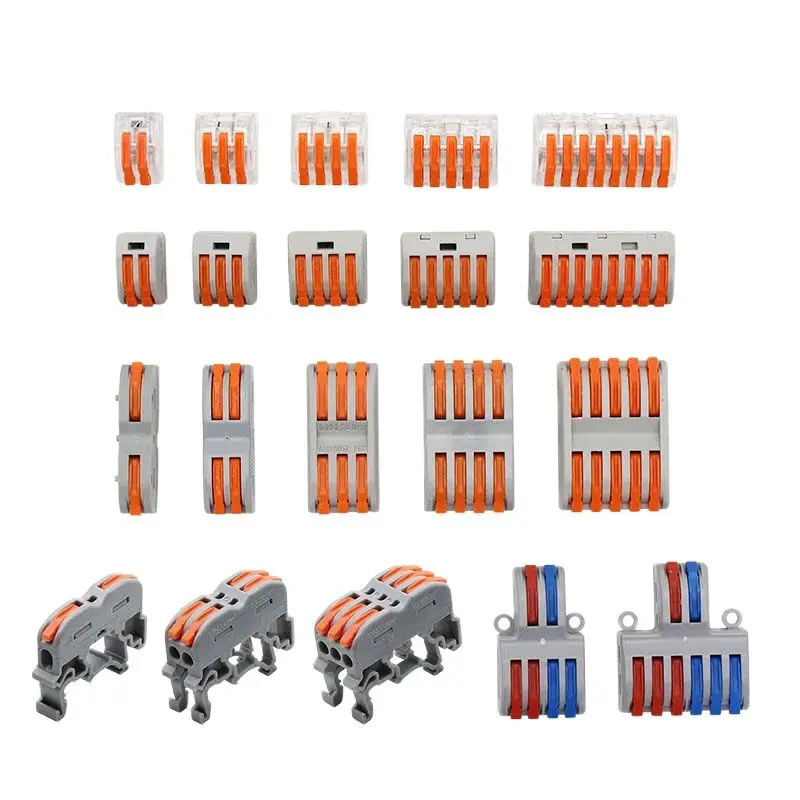 Mini Fast Wire Cable Connectors Universal Compact Conductor Spring ...