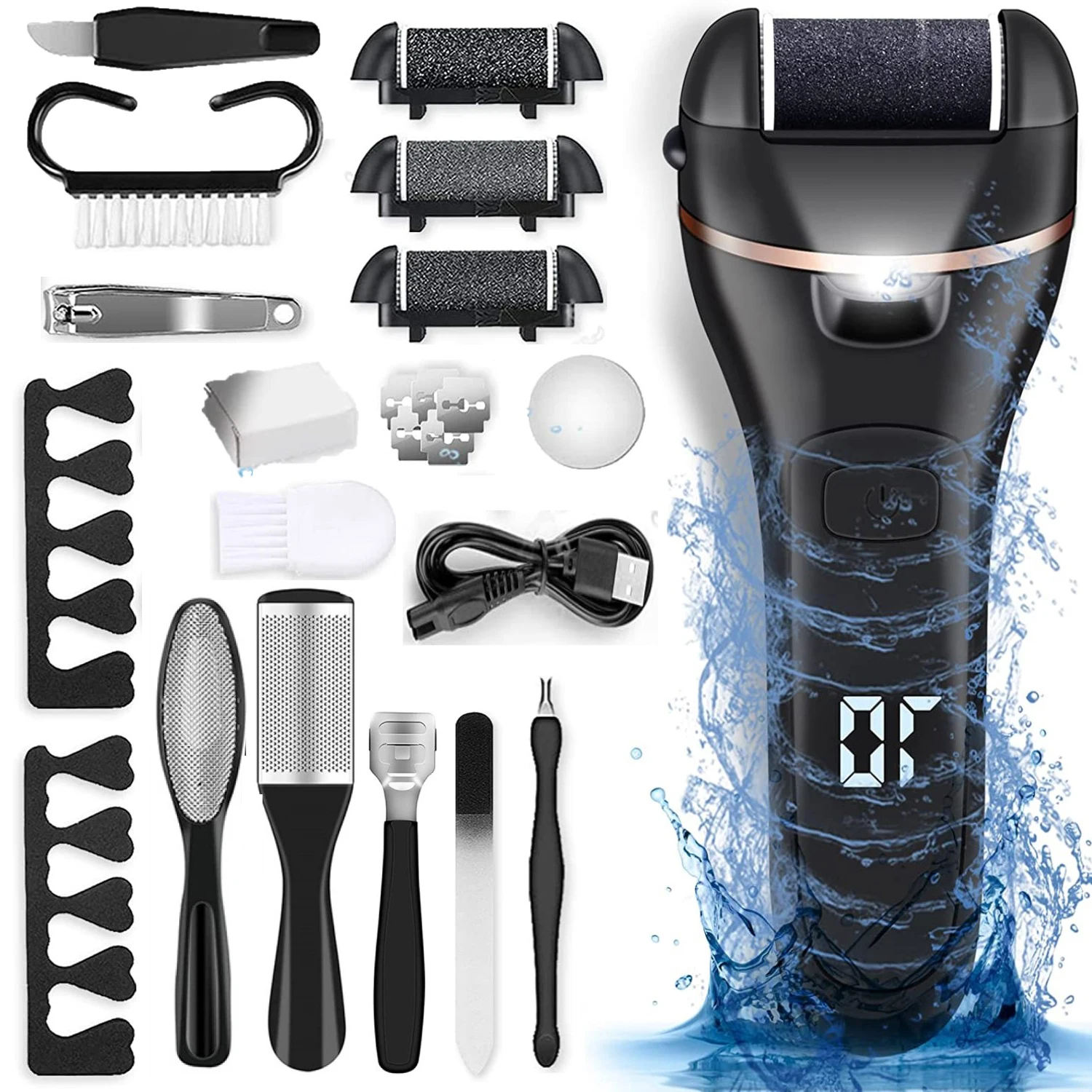 22-in-1-Rechargeable-Electric-Foot-File-Callus-Remover-Machine-Pedicure ...