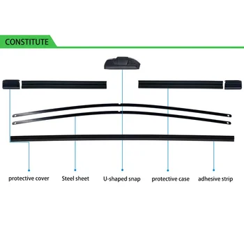 For Hyundai Matrix 2001-2010 Car Windshield Wiper U-type Soft Rubber ...