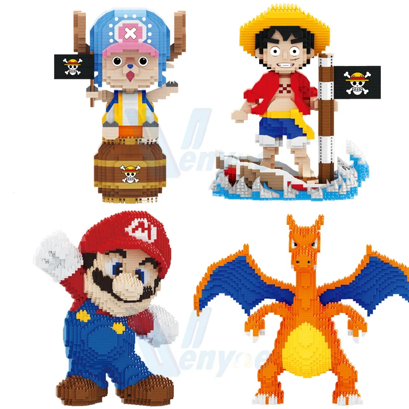Super-Mario-Micro-Building-Blocks-Pokemon-Charizard-Luffy-Chopper-DIY ...