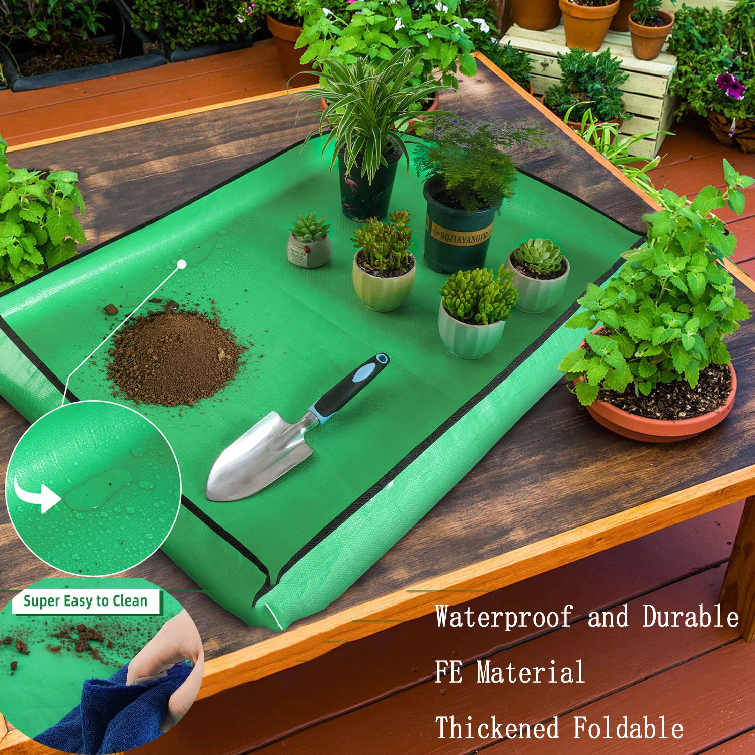 Plant-Gardening-Tray-Mat-PE-Repotting-Thickened-Foldable-Waterproof ...