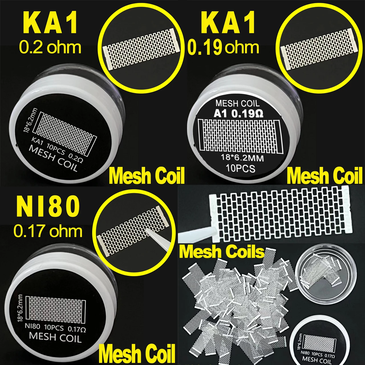 Zeus X Mesh Coil KA1/Ni80 0.17ohm 0.19/0.2ohm For ZX II Zeus RTA /Kylin M Pro /Profile RDA RDTA ...