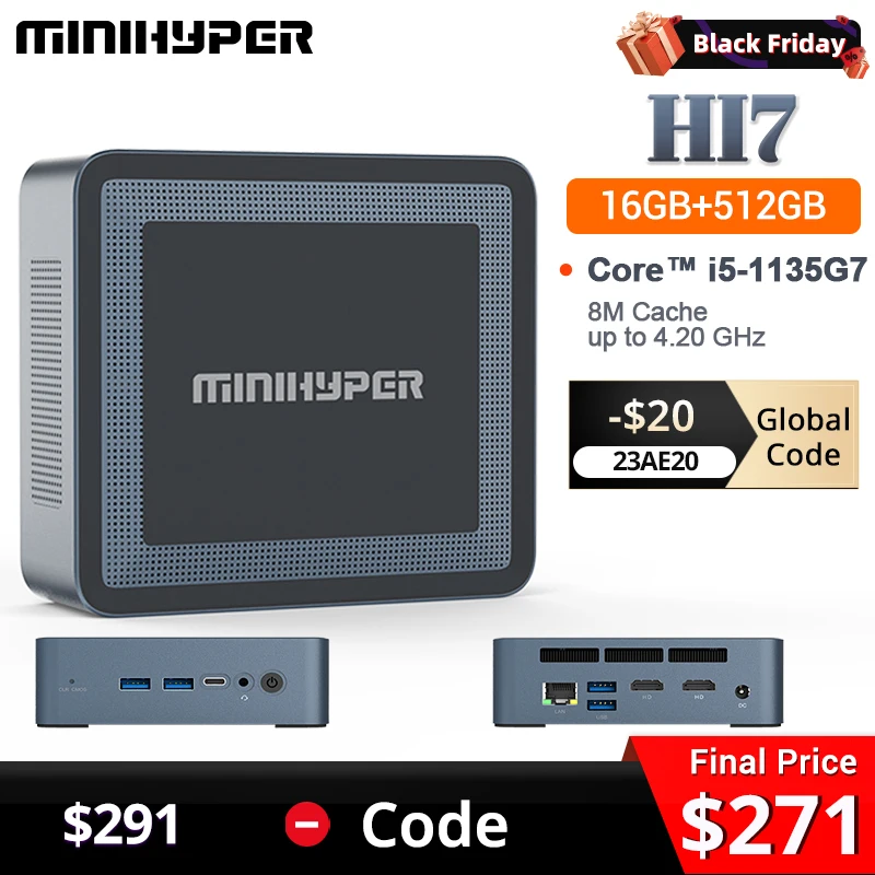 MiniHyper-HI7-Mini-PC-11th-Generation-Intel-Core-i5-Processors-1135G7 ...