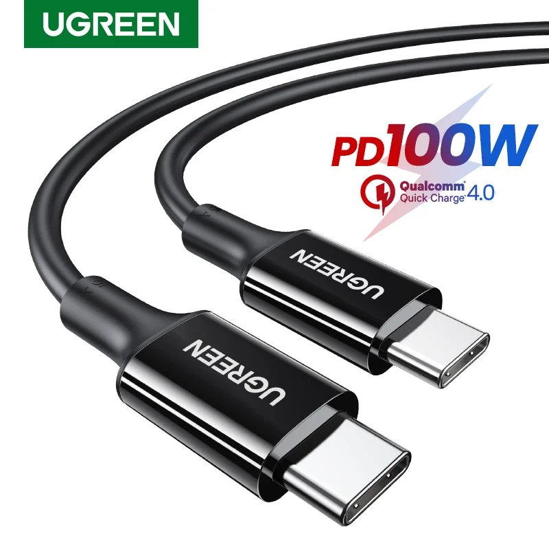 UGREEN Cable USB tipo C de carga rápida, cargador PD de 100W, 5A, 100W, para MacBook, iPad Pro ...