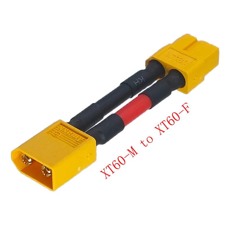 XT60 플러그 드론 리튬 배터리 충전 연장 케이블, XT60-F XT60-M 수 암 어댑터, 10cm, 20cm, 30cm, 40cm, 50cm, 1m