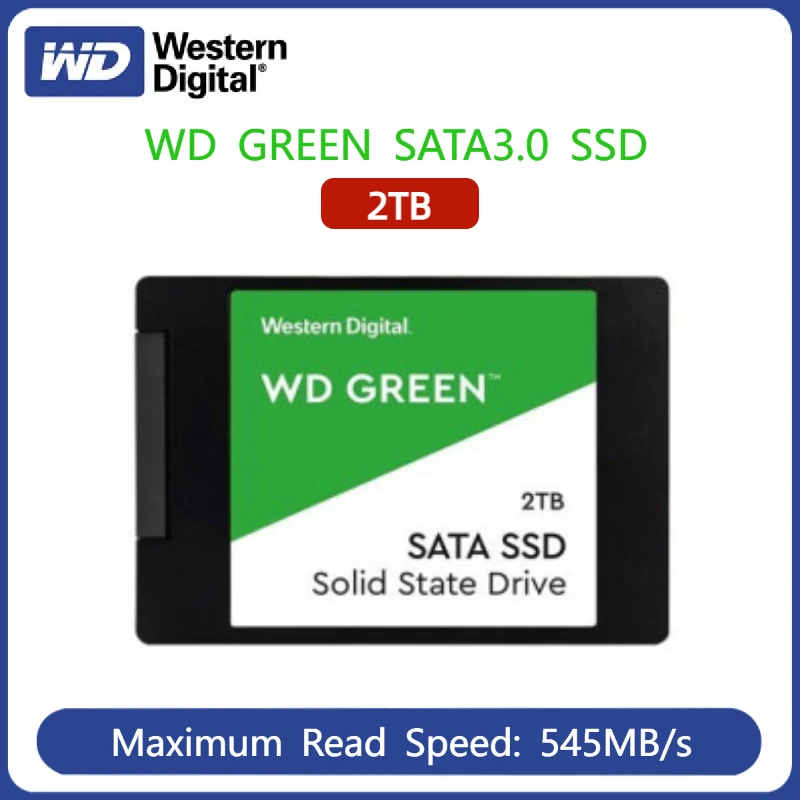 Western Digital WD Green SSD 2TB Internal Solid State Hard Drive Disk ...