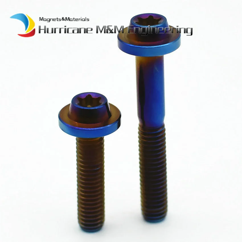 2pcs Rider Modification Ti Bolts M6 x30 40 50 60 70 80mm Modified ...