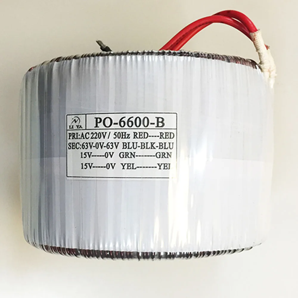 800W toroidal transformer 220V to 63V/15V low frequency isolation ...
