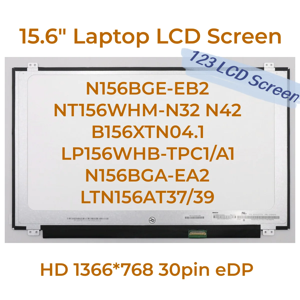 15-6-Slim-Laptop-LCD-Screen-N156BGA-EA2-Fit-N156BGE-EB2-NT156WHM-N32 ...